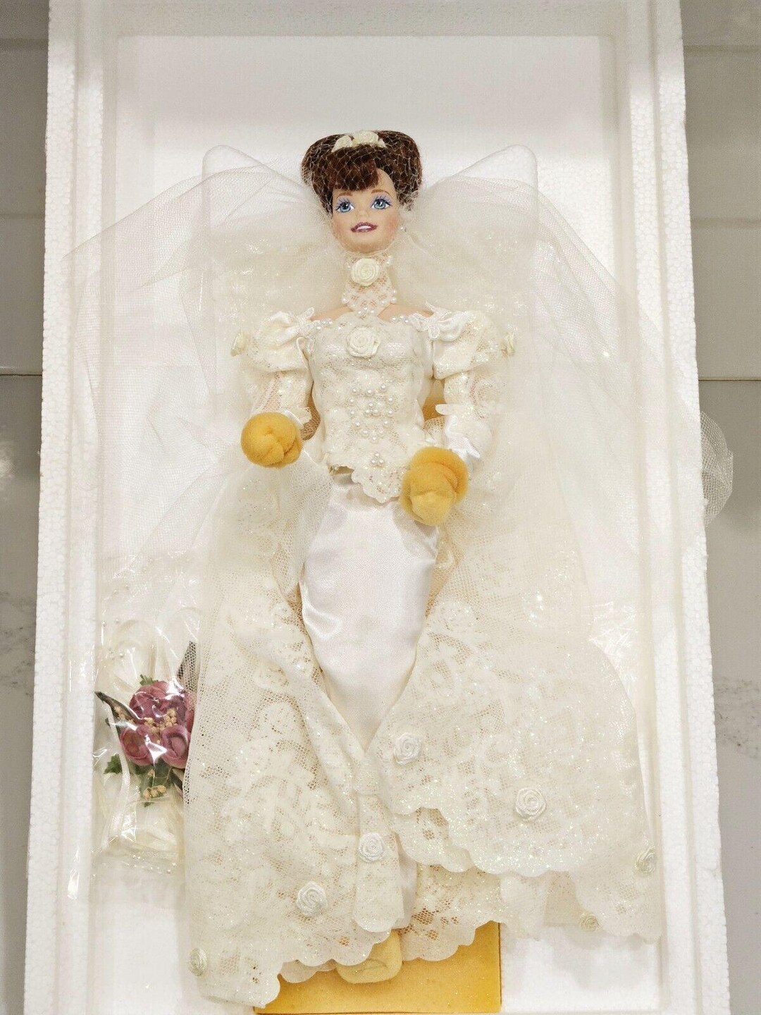 Limited Edition Romantic Rose Bride Barbie Doll With COA - Wedding ...