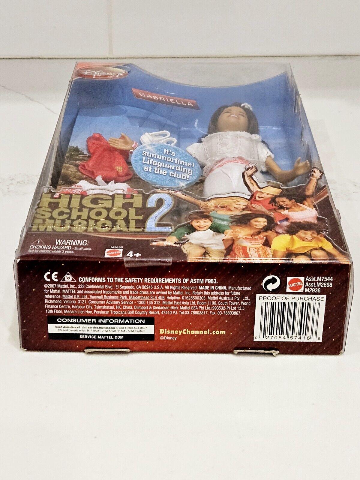 2007 Mattel Disney's High School Musical 2 Gabriella Doll Lifeguard New ...