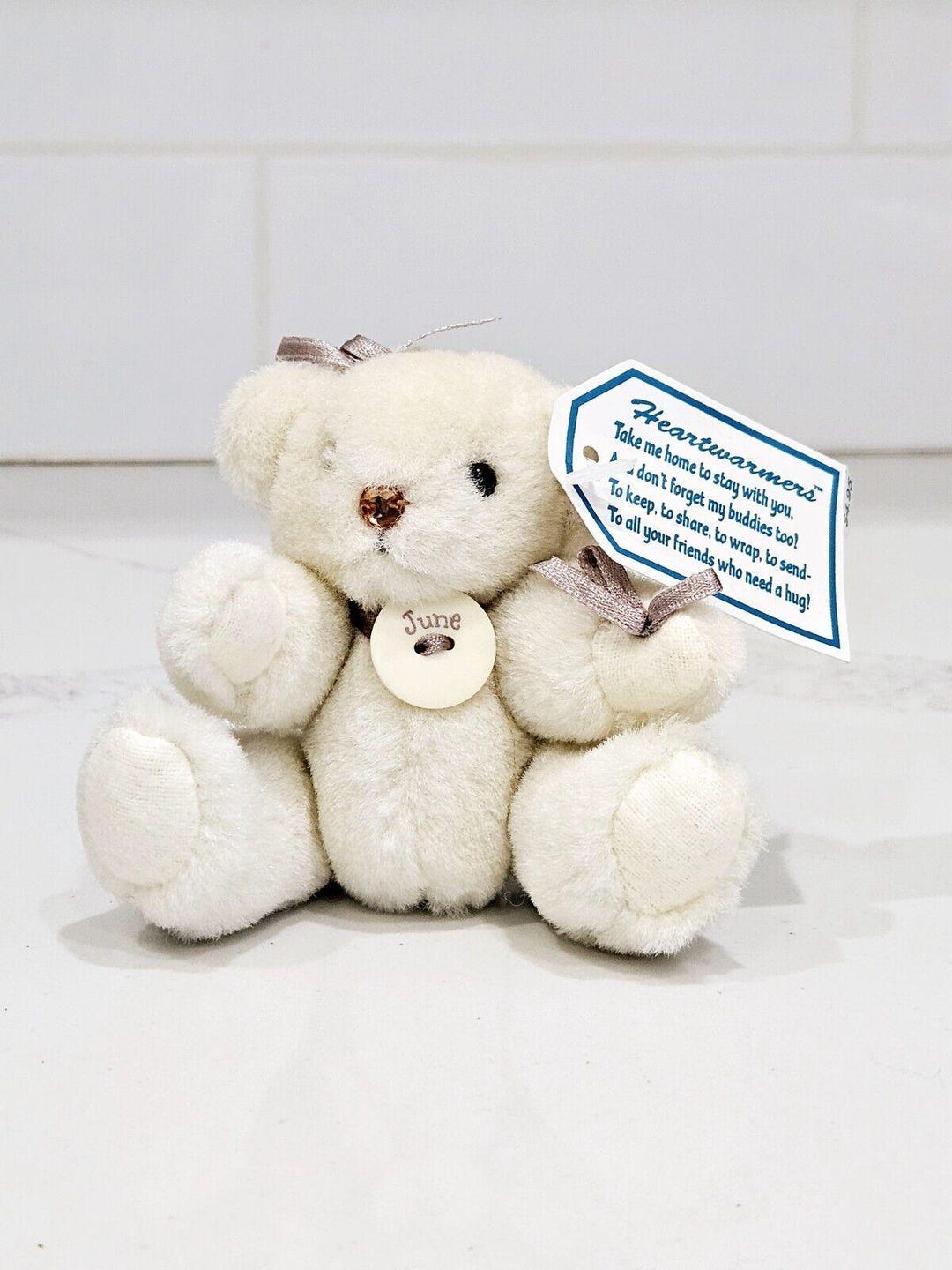 Carlton Cards Heartwarmers June Plush Bear - Exclusive Design - Vintage ...