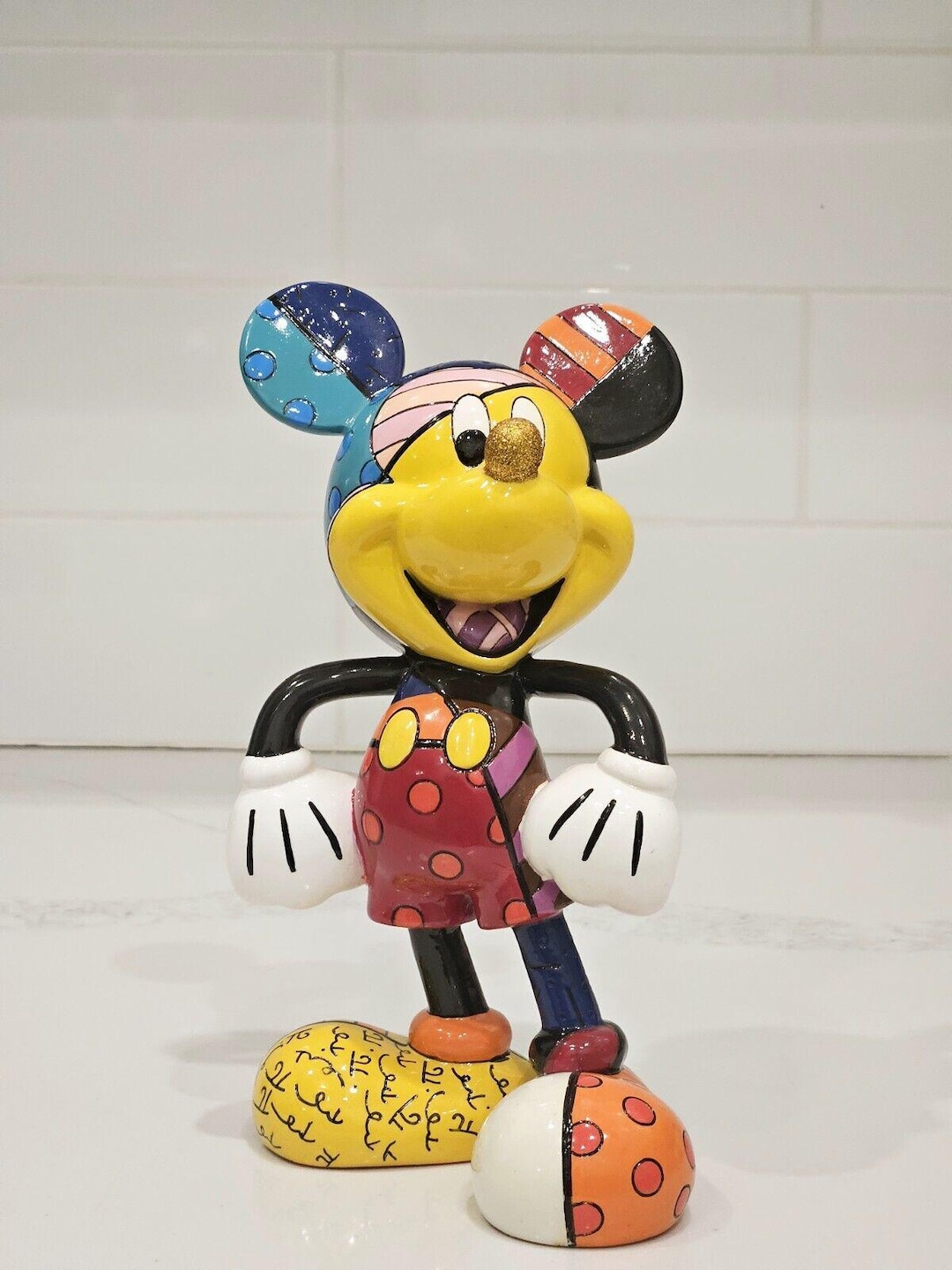 Disney Britto Mickey Mouse Figurine by Romero Britto Colorful ...