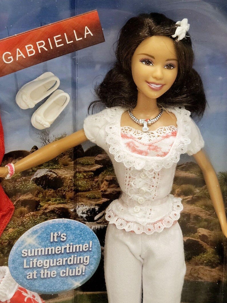 2007 Mattel Disney's High School Musical 2 Gabriella Doll Lifeguard New ...