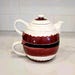 Santa Claus Tea for One Set Hand-painted Holiday Teapot & Cup Combo ...