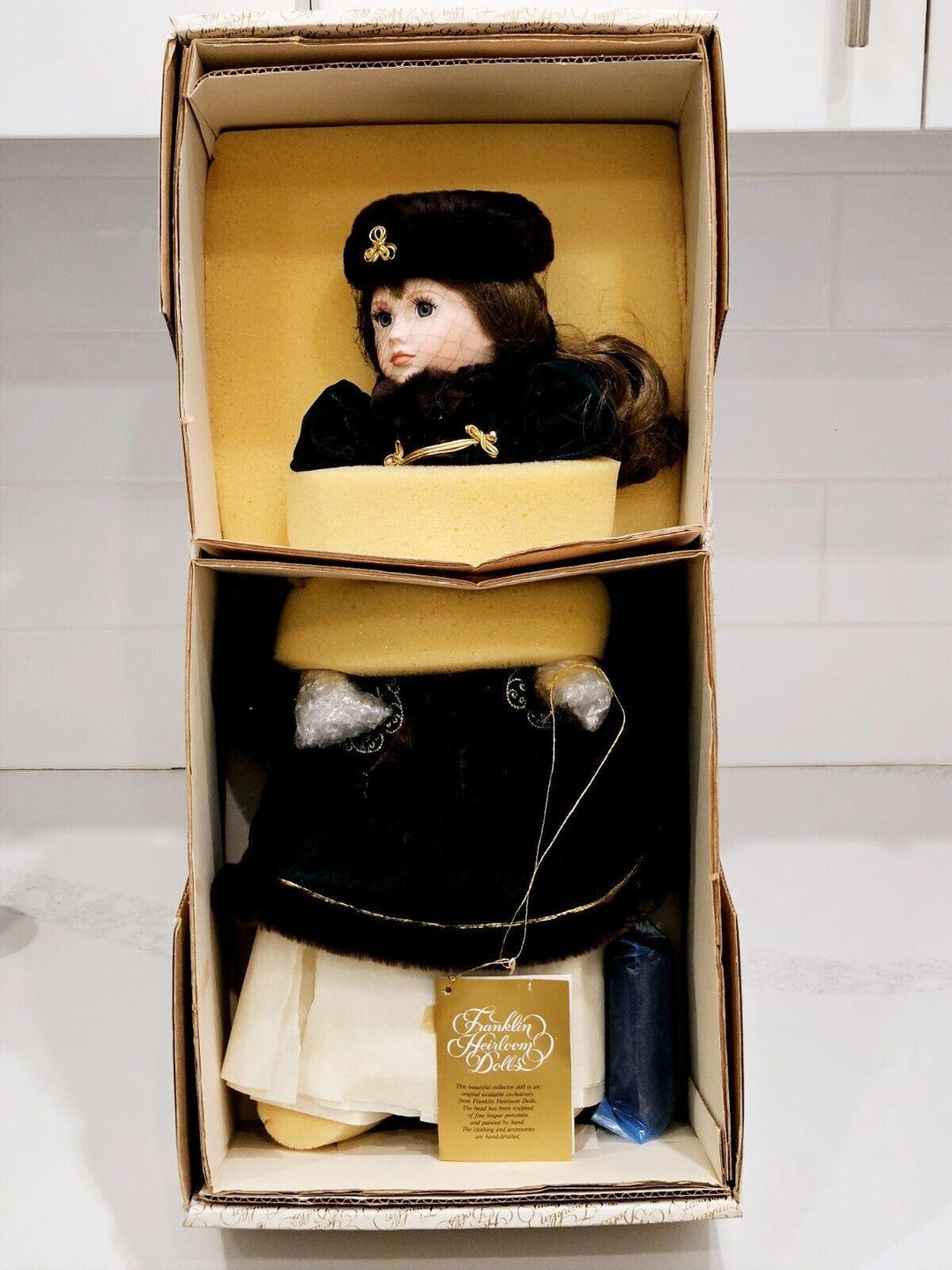 Franklin Heirloom Collectible Porcelain Doll - Handcrafted in Original ...