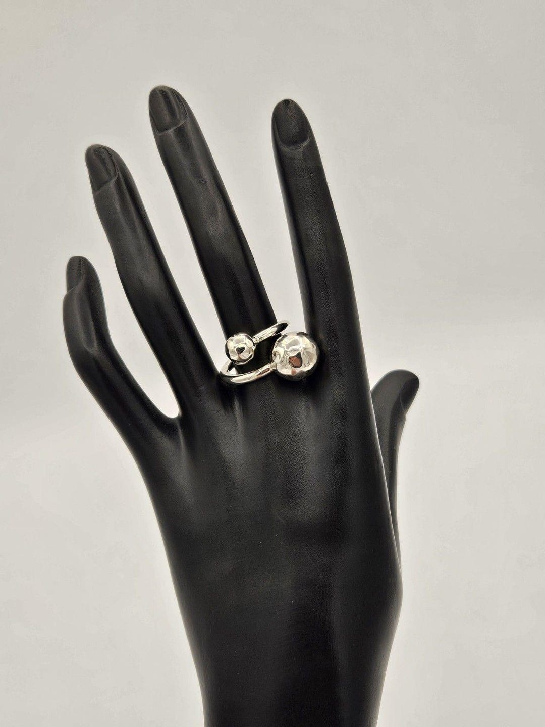 925 Sterling Silver Mexico Ring Hammered Adjustable Artisan Ring Modern ...