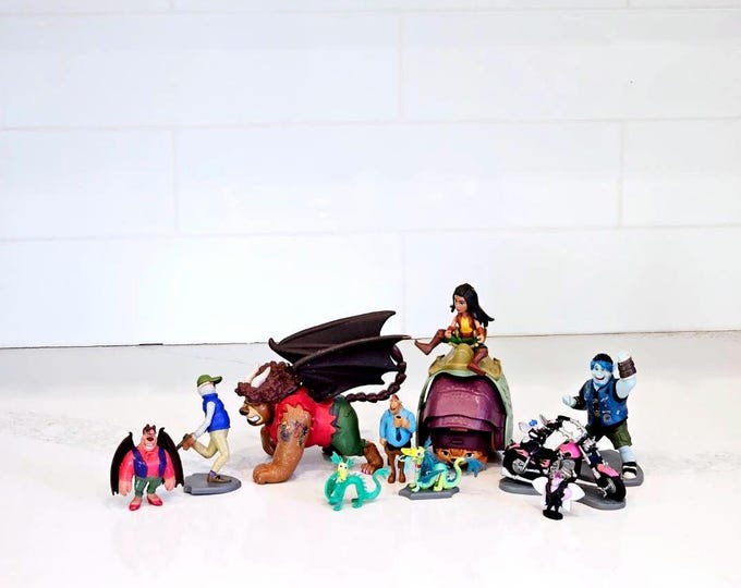 Lot of Animated Movie Character Figures Onward, Raya, Wreck-it Ralph ...