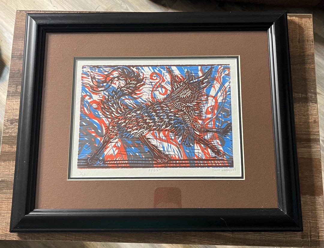 The Fox Framed Screen Print - Etsy