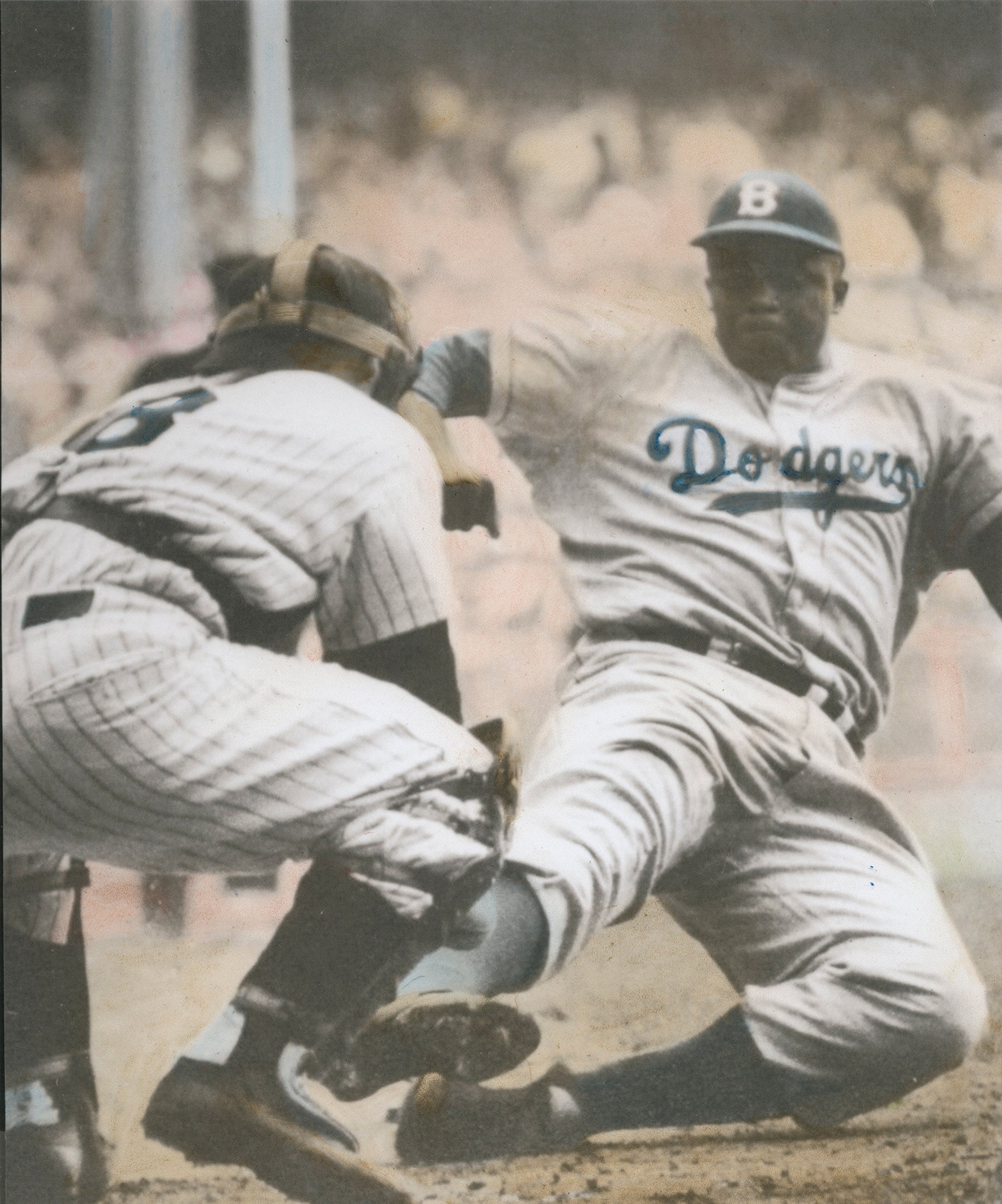 Jackie Robinson Stealing Home Poster