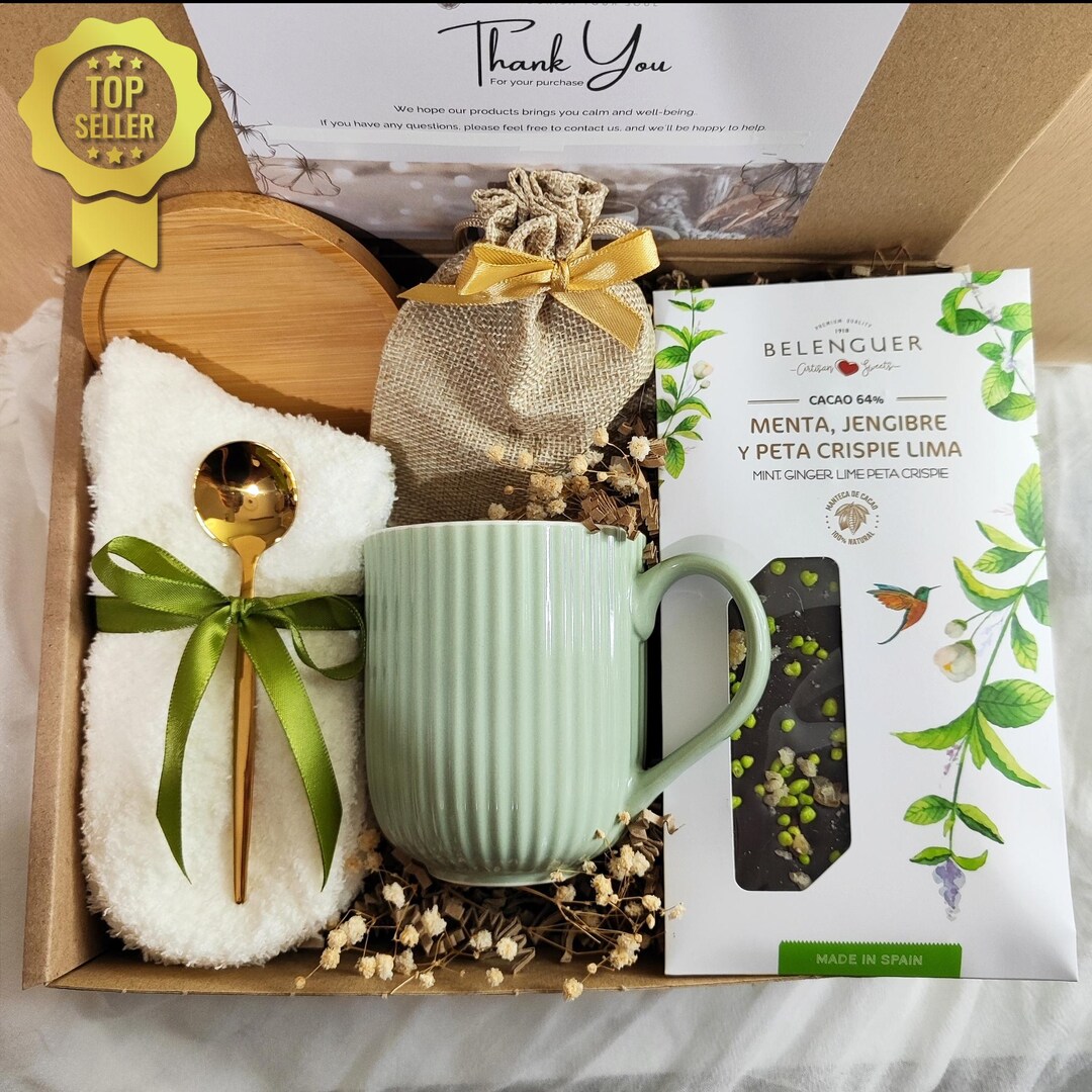 Pamper Gift Box With Artisanal Spanish Chocolate for Her, Stress Relief ...