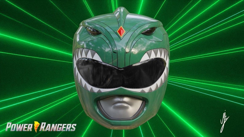 Mighty Morphing Power Rangers - Green Ranger Helmet - 3D Printing Files ...