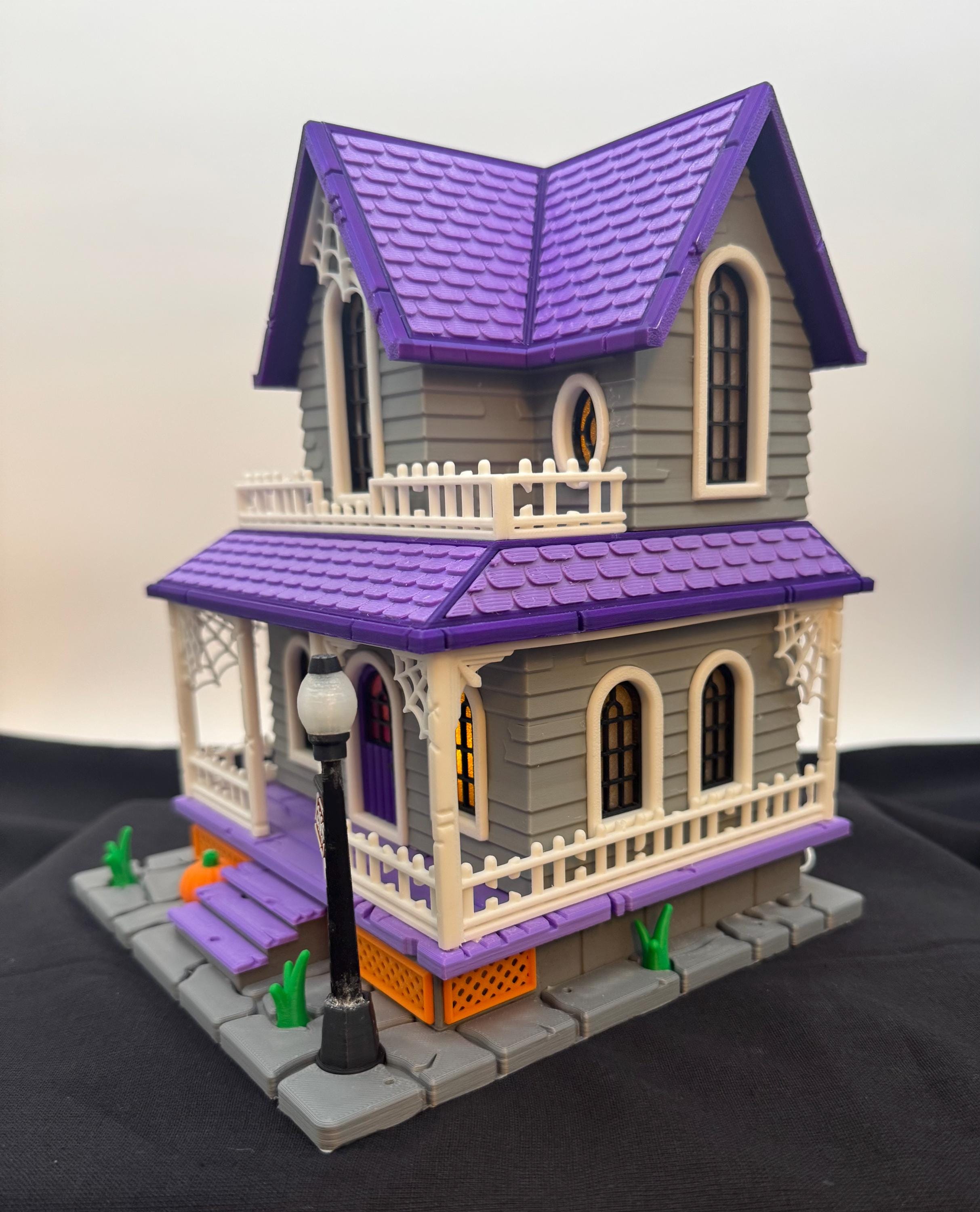 3D Printed Haunted House Décor • Spooky Halloween Night Light • Unique ...