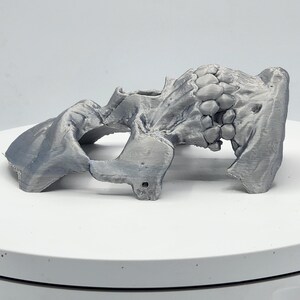 Silver 3D Printed Skeleton Mask Wearable Halloween and Cosplay Skull ...