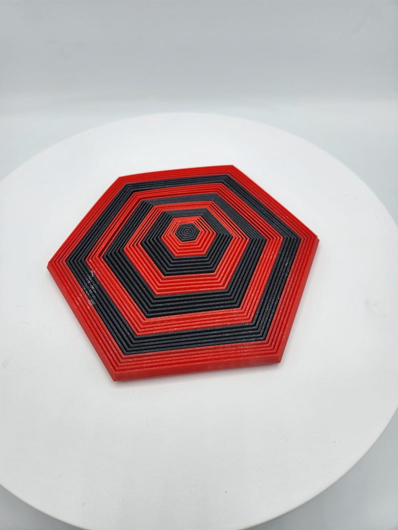 3D Printed Hexagon Fidget Toy - Handheld Stress Relief, Unique ...