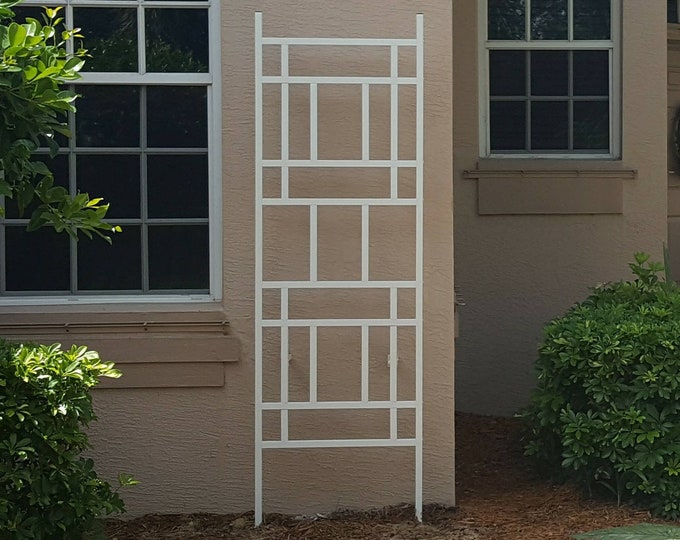Single Panel Prairie Fusion - Craftsman Aluminum Metal Garden Trellis ...