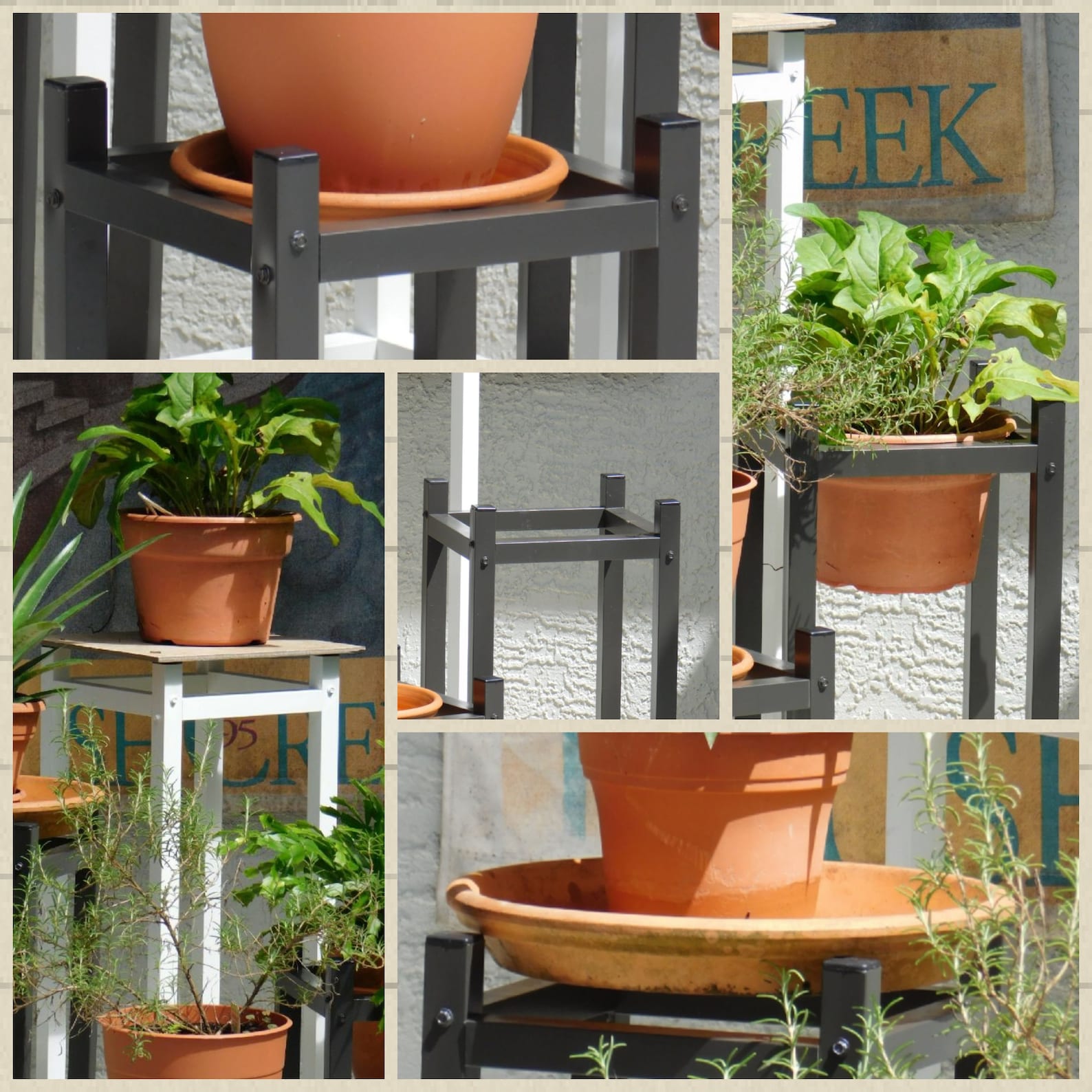 3 Tier Rust Proof Aluminum Metal Indoor Outdoor Plant Stand Kit - Etsy