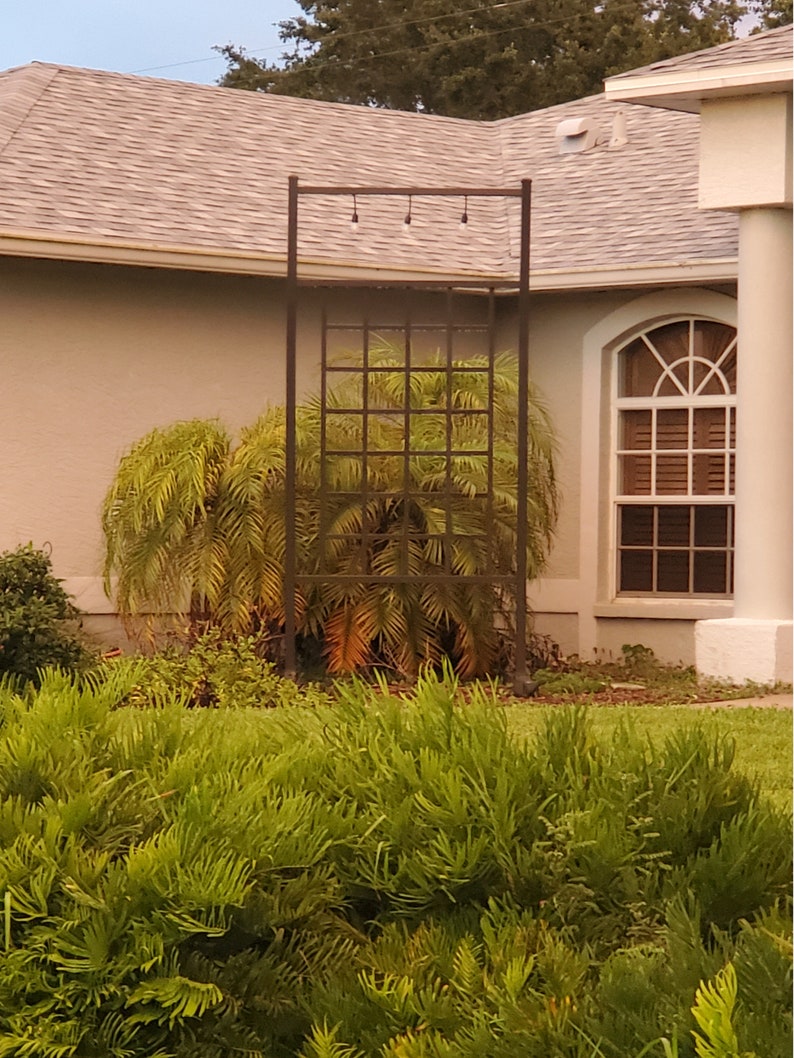 Classic Aluminum Garden Trellis With String Lights - Etsy