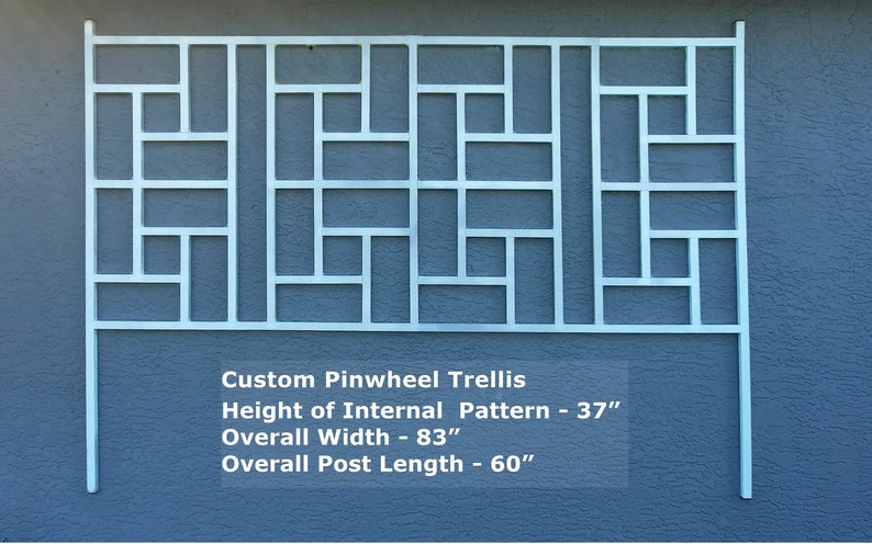 Single Panel Pinwheel Motif Aluminum Metal Garden Trellis Kit - Etsy
