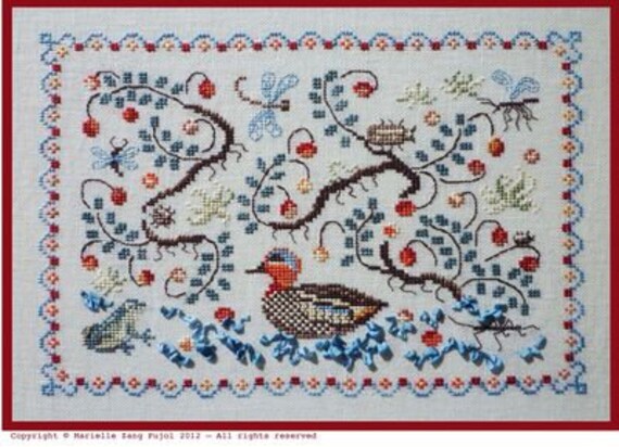 Filigram Cranberry Plant Cross Stitch Pattern - Etsy