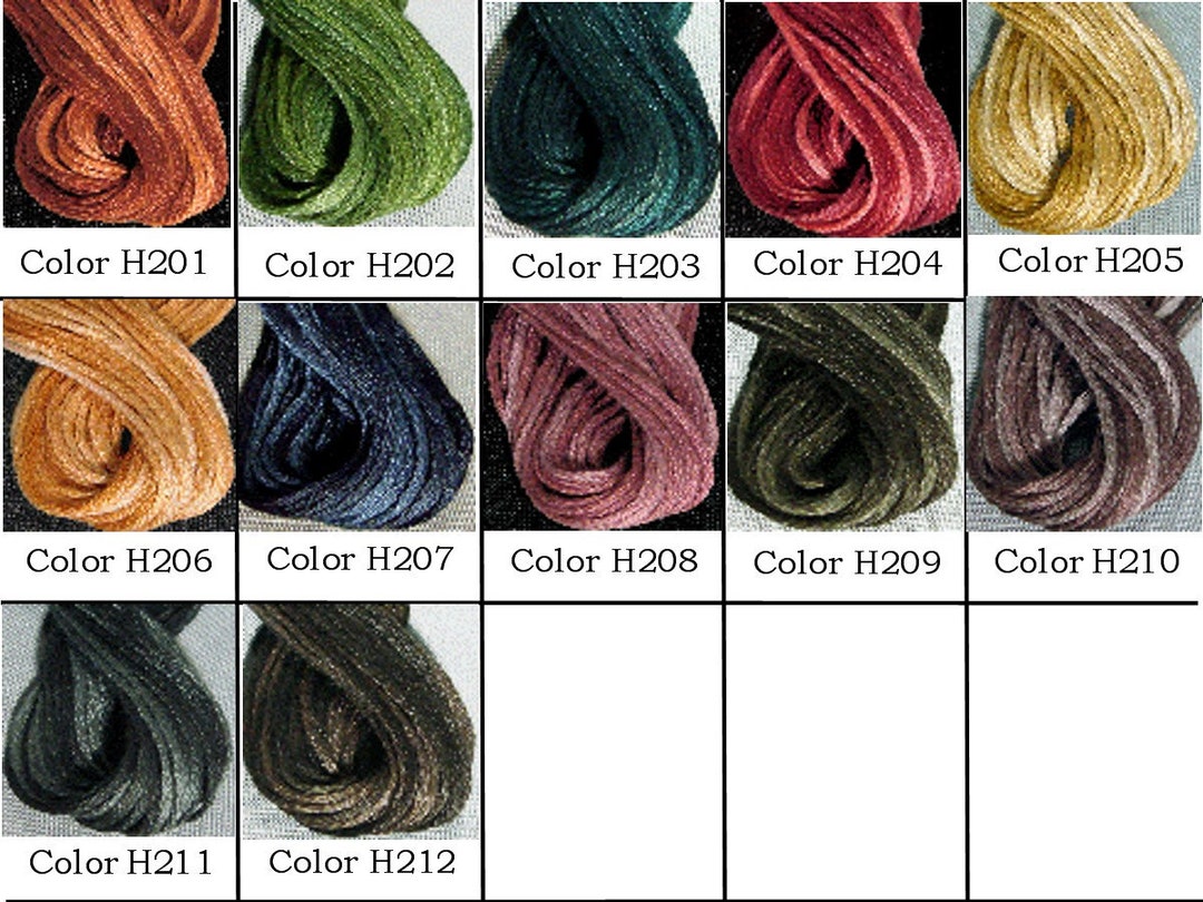 Valdani 6-ply Stranded Floss/variegated - Colors H201 Thru H212 - Etsy