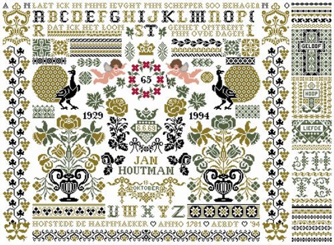 Jan Houtman Designs Merklap 1929 Pattern - Etsy