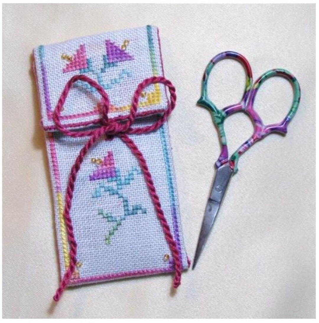 DD Designs - Floral Scissor Pocket - Cross Stitch Pattern - Etsy