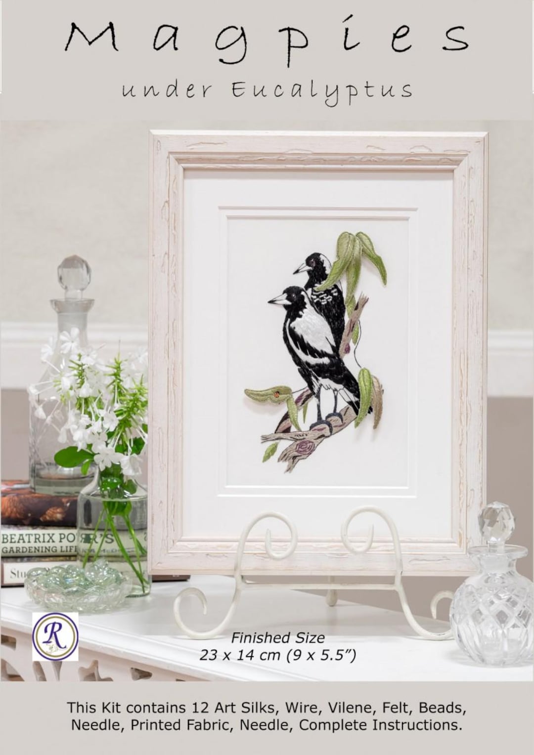 Magpies Embroidery Kit - Design by Irene Junkuhn/betsy Bee Designs ...