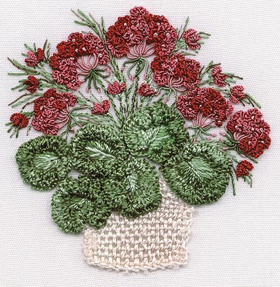 Geranium Basket Brazilian Embroidery Kit 1421 Edmar Threads/choose ...