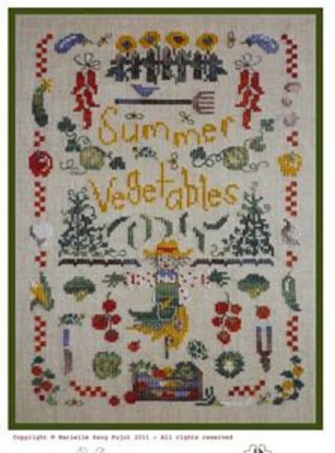Filigram Summer Vegetables Cross Stitch Pattern - Etsy