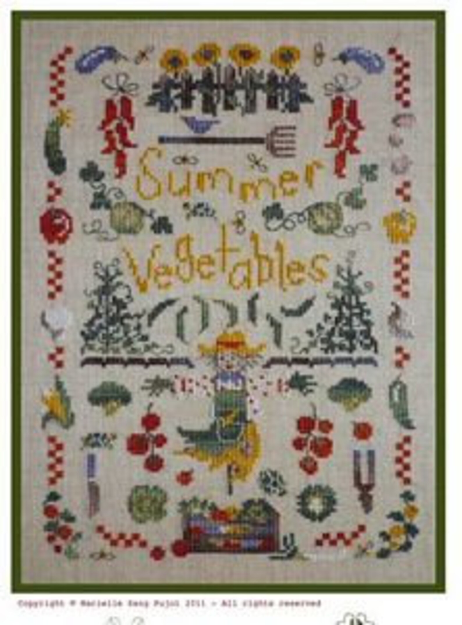Filigram Summer Vegetables Cross Stitch Pattern - Etsy