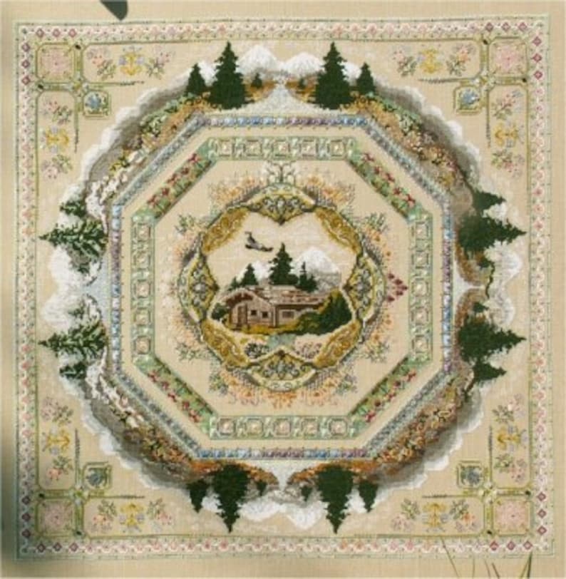 Chatelaine Design Alpine Garden Mandala Cross Stitch - Etsy