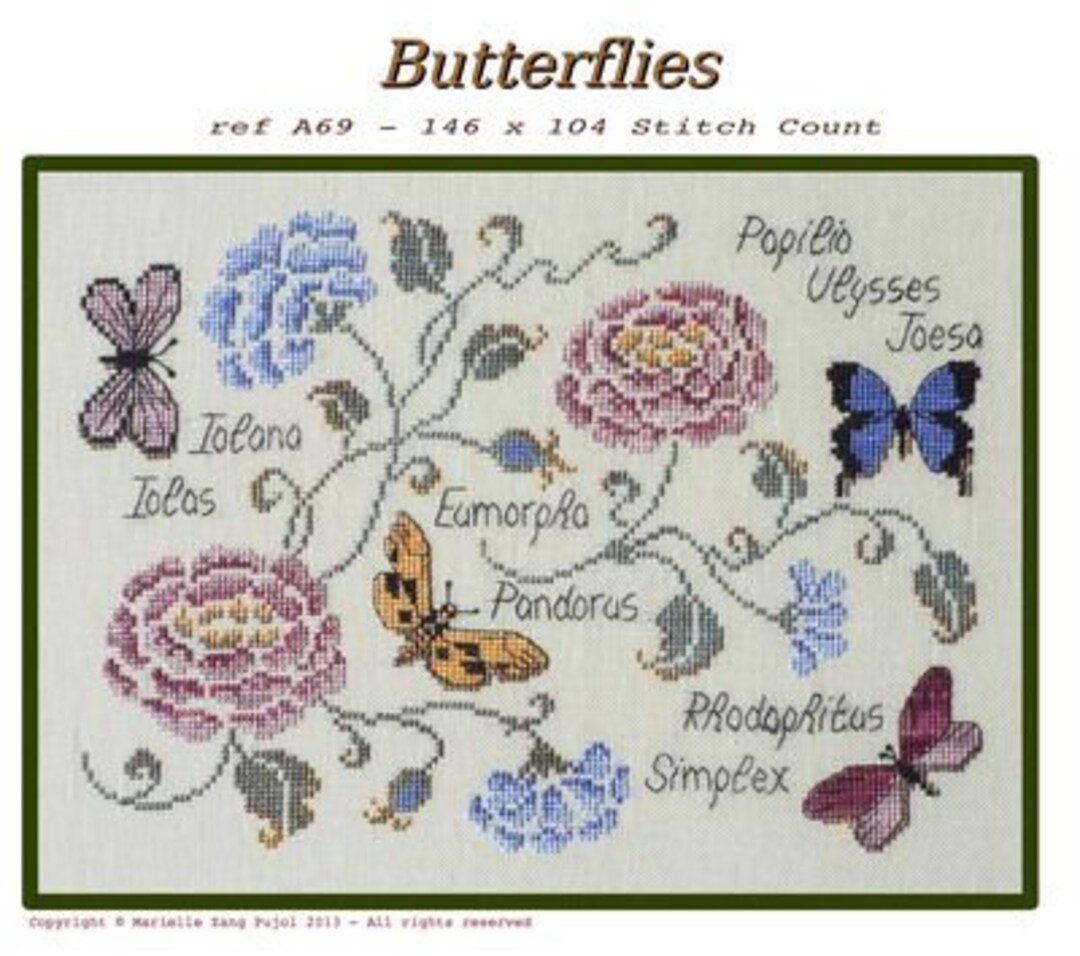Filigram - Butterflies - Cross Stitch Pattern - Etsy