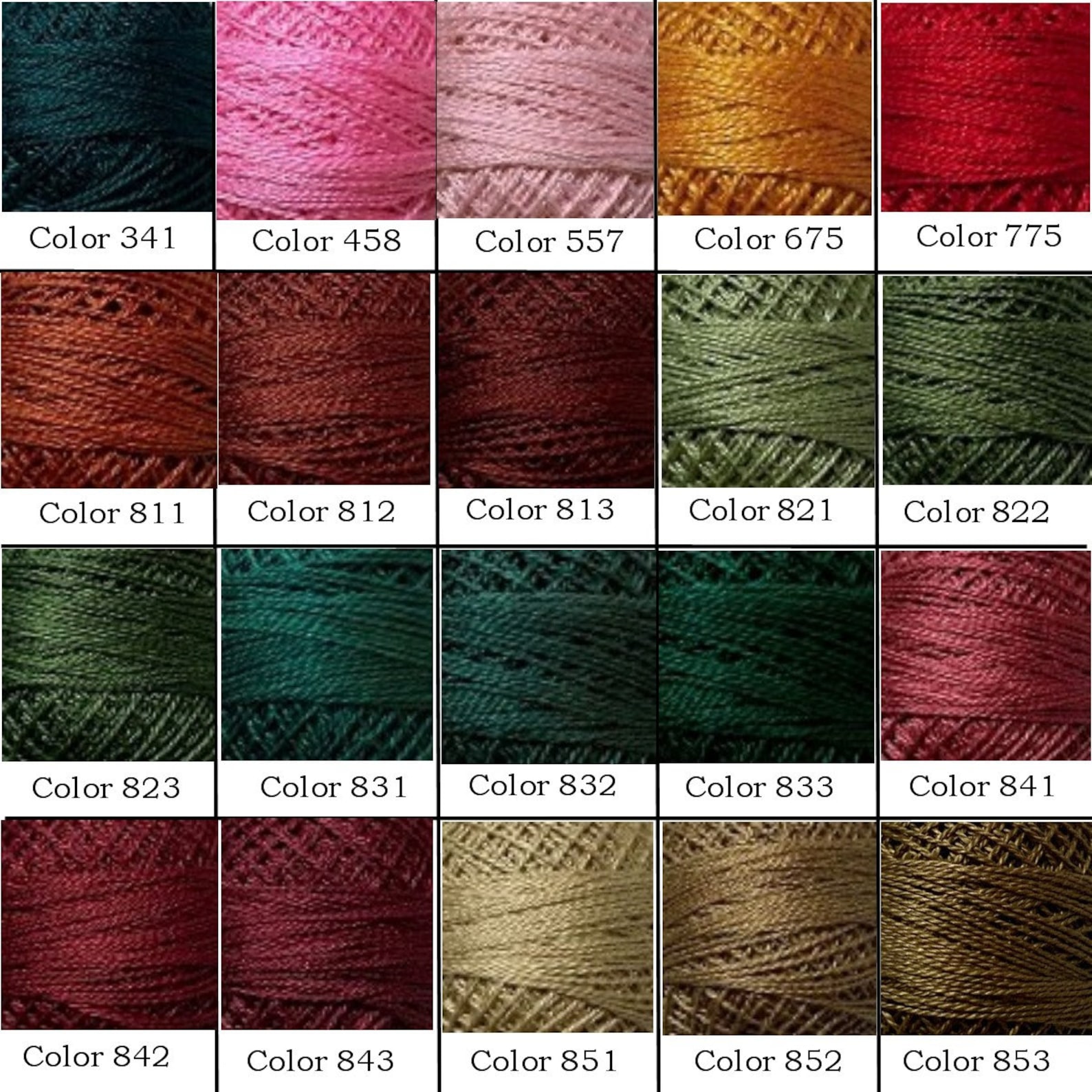 Valdani Perle Cotton Balls/solid Colors 143 Thru 853, Size #5, #8, #12 ...