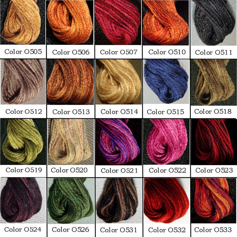 Valdani 6-ply Stranded Floss/variegated - Colors O12 Thru O560 - Etsy