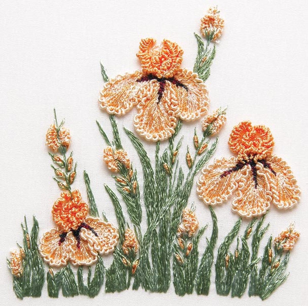 Iris Patch Brazilian Embroidery KIT #1040 - Edmar Threads/choose Fabric ...
