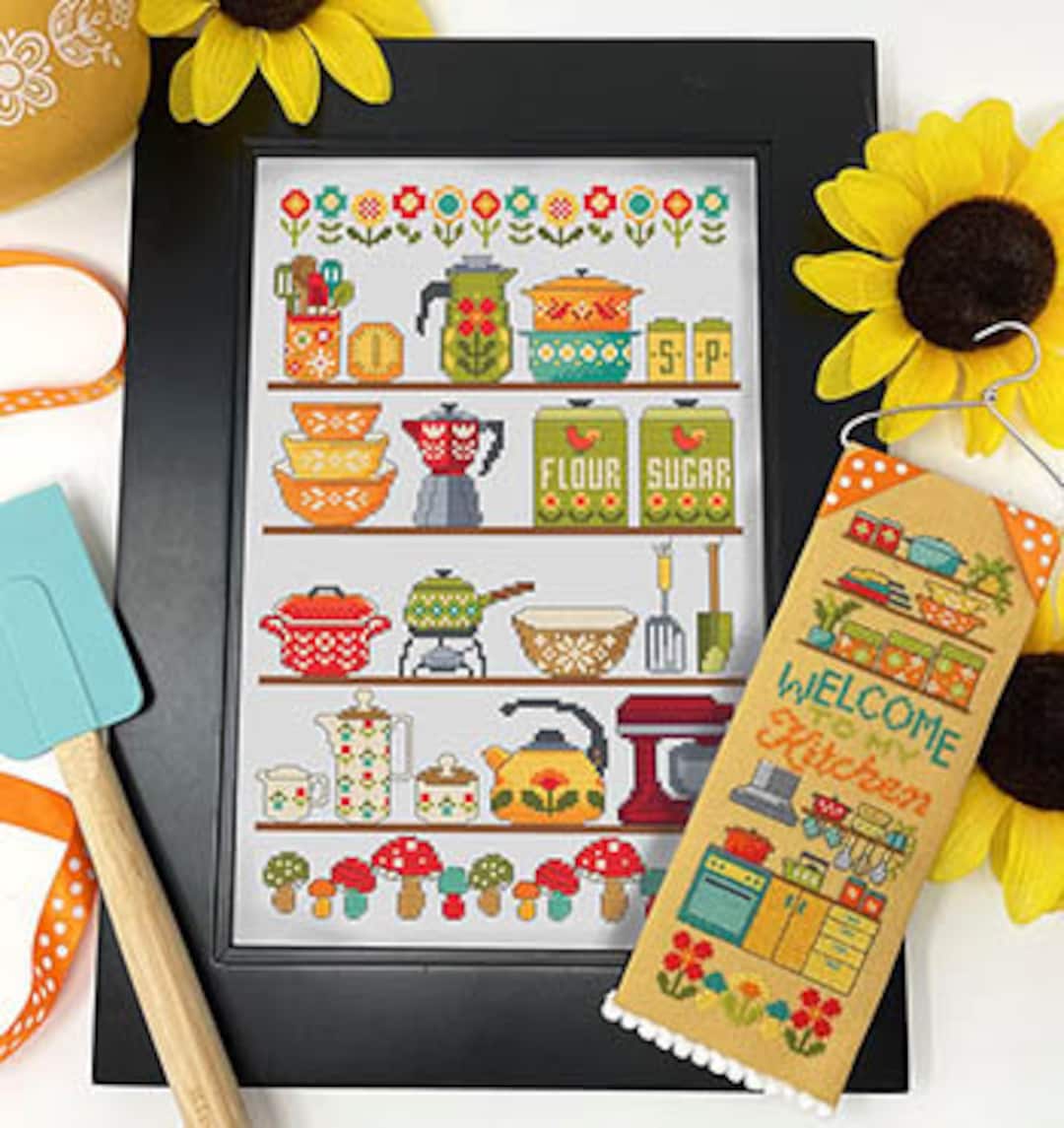 Tiny Modernist - 70s Kitchen - Cross Stitch Pattern - Etsy