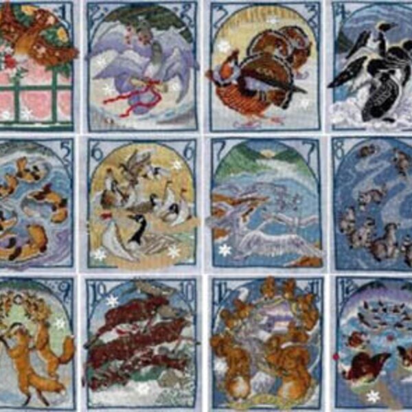 12 Days of Christmas Cross Stitch - Etsy