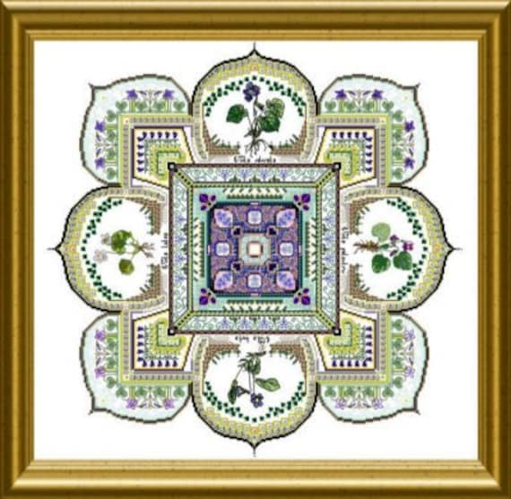 Chatelaine Design the Violet Patch Mandala Cross Stitch | Etsy