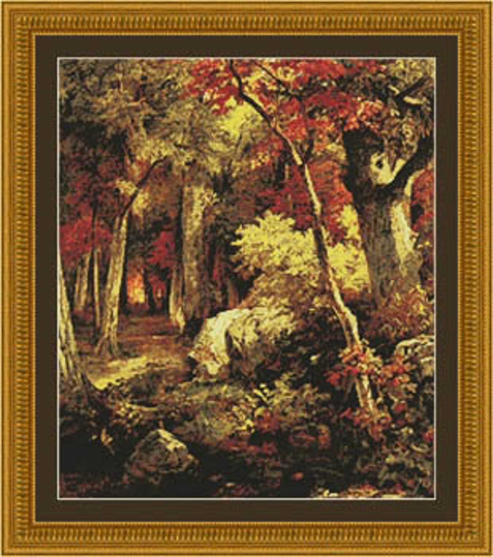 Kustom Krafts October Forest Landscape Cross Stitch Pattern - Etsy