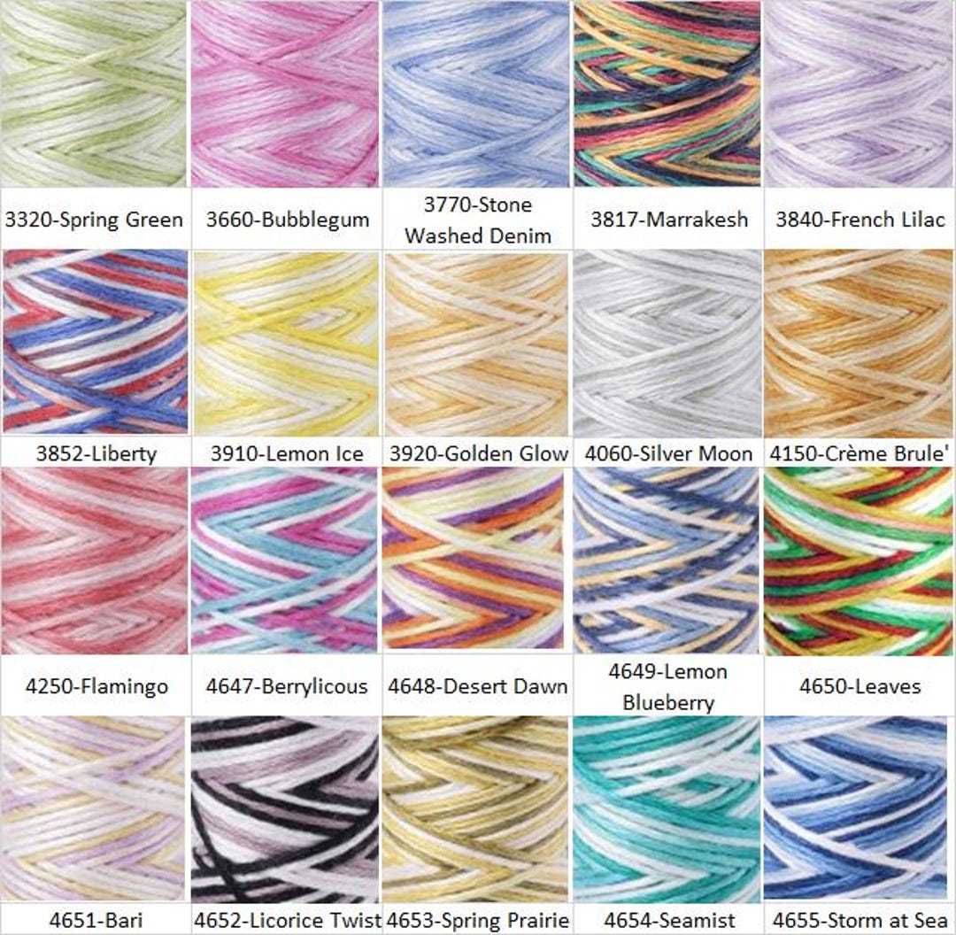 Aurifil 12wt Cotton Mako Embroidery and Cross-stitch Floss, Punch ...