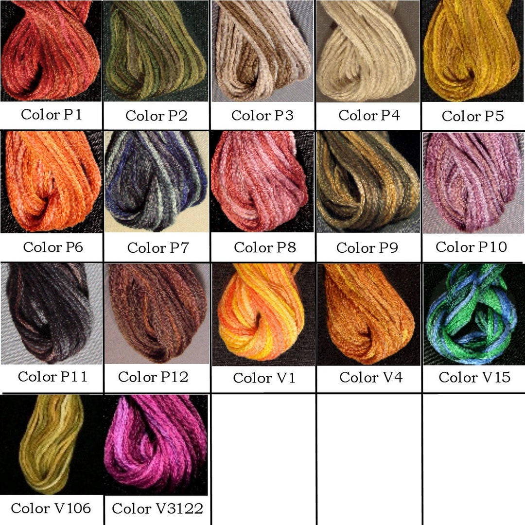 Valdani 6-ply Stranded Floss/variegated - Colors P1 Thru P12, V1 Thru ...