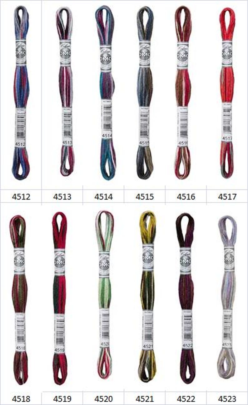 DMC Coloris (variegated) Floss Six Strand Skeins - Complimentary ...