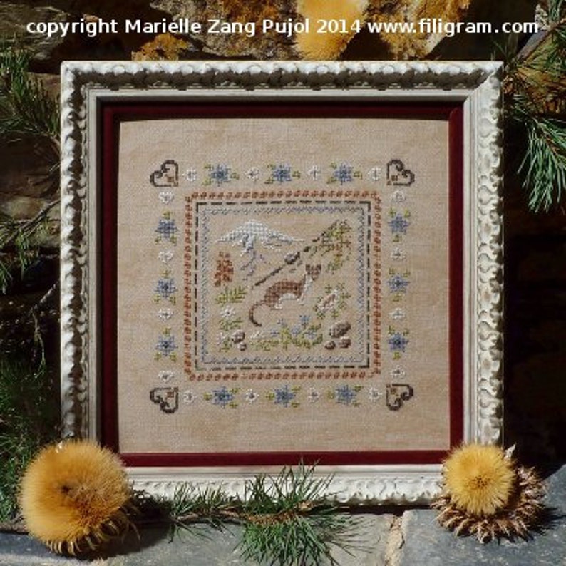 Filigram - Stoat in Alpine Grasses - Cross Stitch Pattern - Etsy