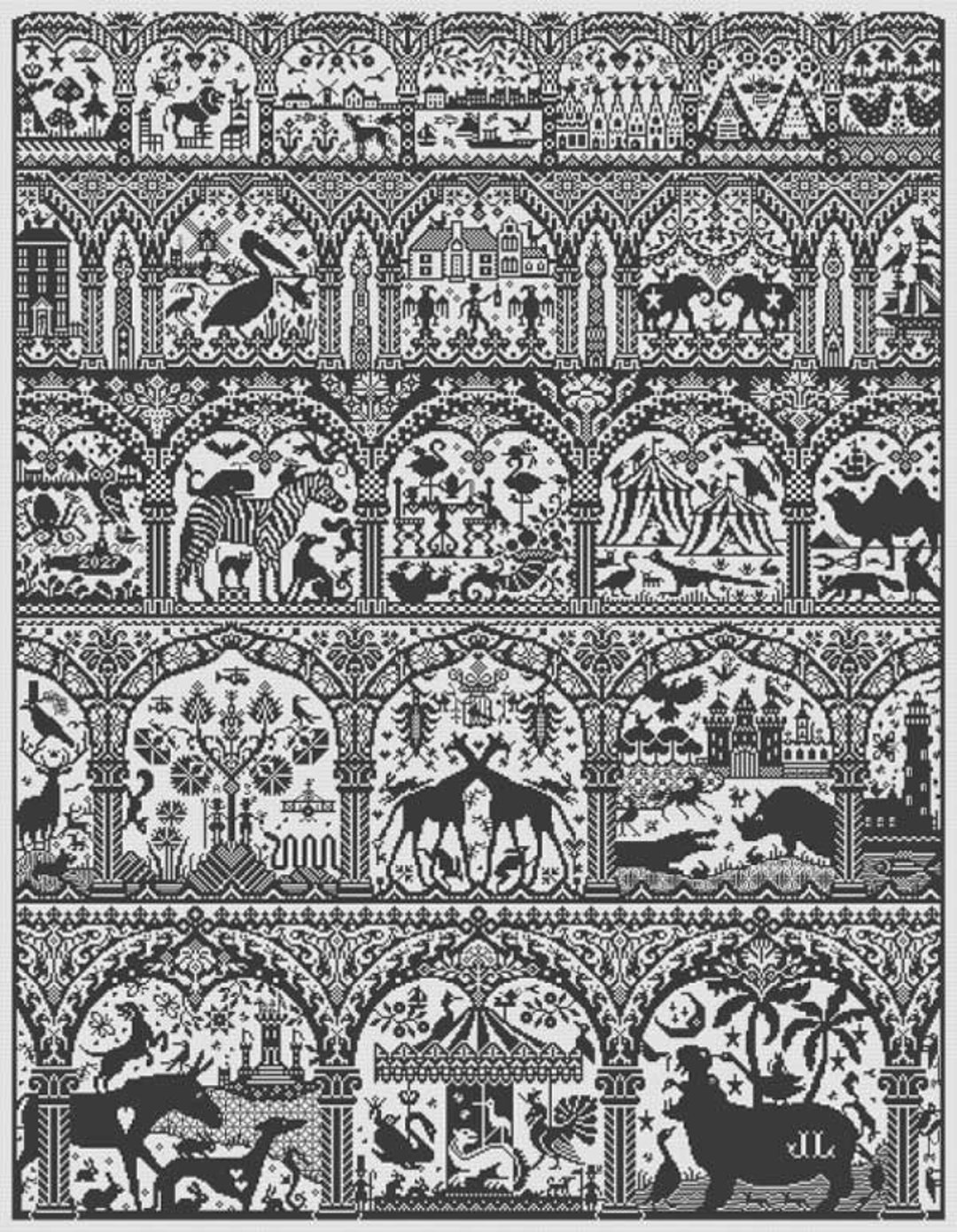 Long Dog Samplers - SAGA - Cross Stitch Pattern - Etsy