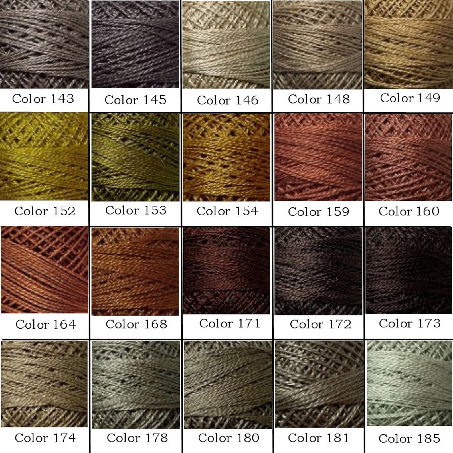 Valdani Perle Cotton Balls/solid Colors 143 Thru 853, Size #5, #8, #12 ...