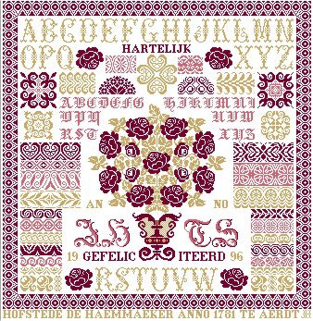 Jan Houtman Designs the Rose Sampler Pattern - Etsy