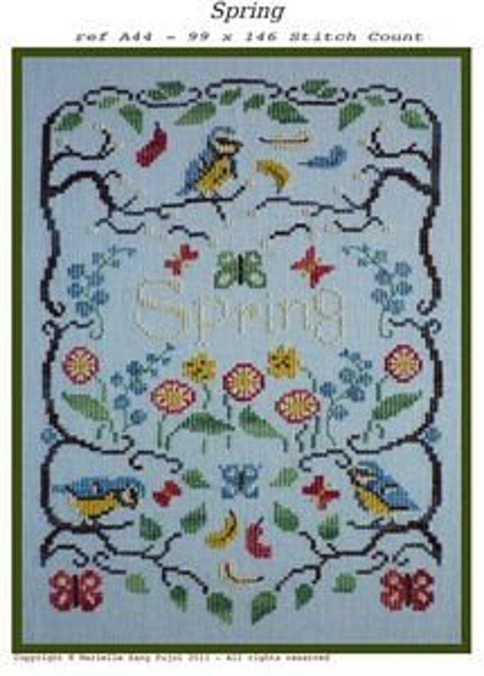 Filigram Spring Cross Stitch Pattern - Etsy