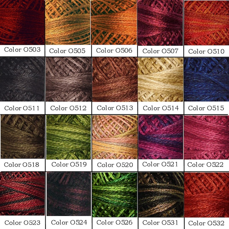 Valdani 3-ply Stranded Floss/variegated Colors O12 Thru O559 | Etsy