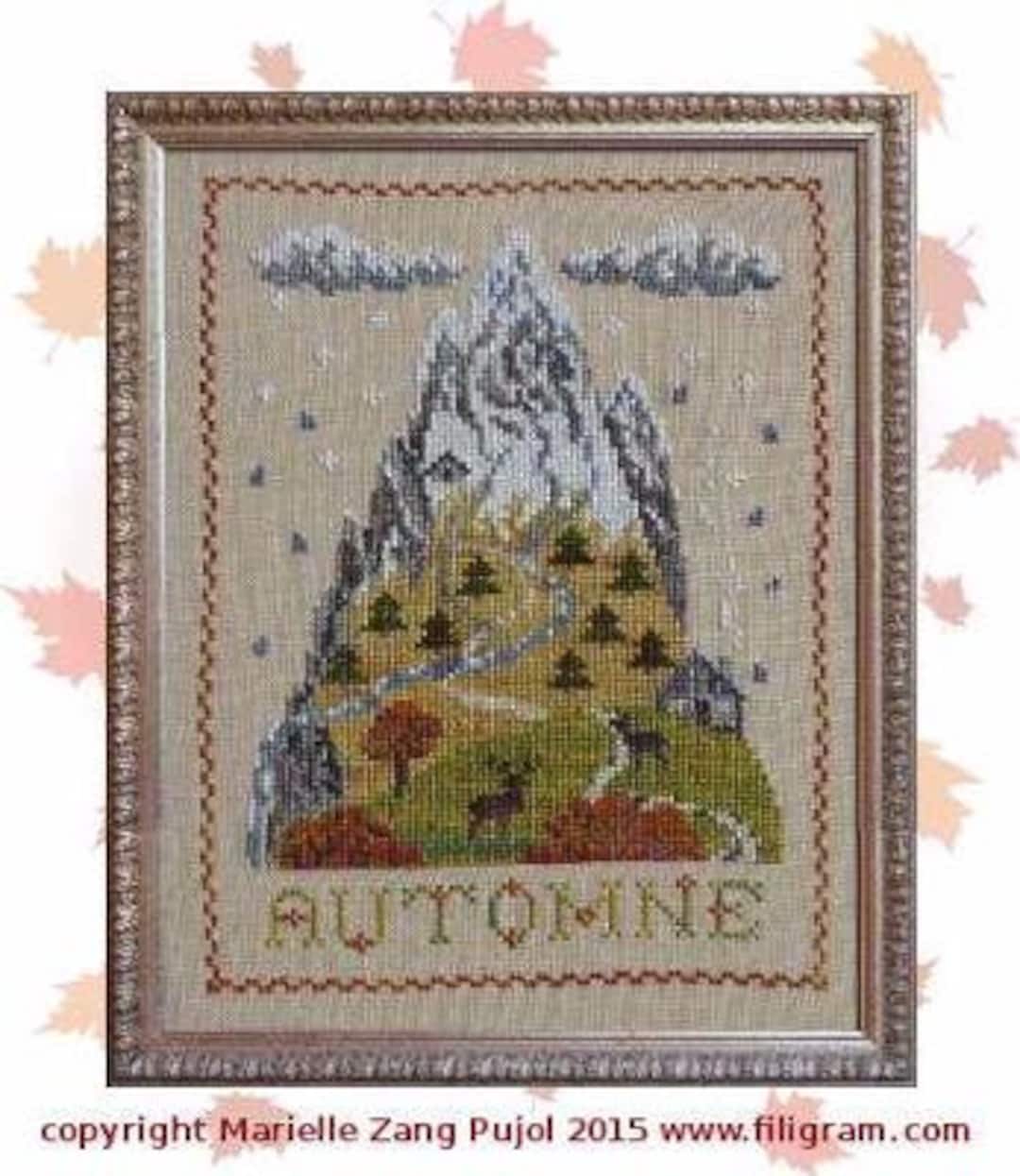 Filigram Autumn Mountain Cross Stitch Pattern - Etsy