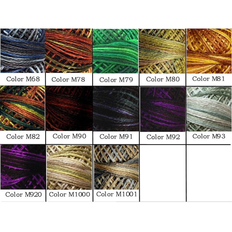 Valdani 3-ply Stranded Floss/variegated Colors M Thru M93 - Etsy