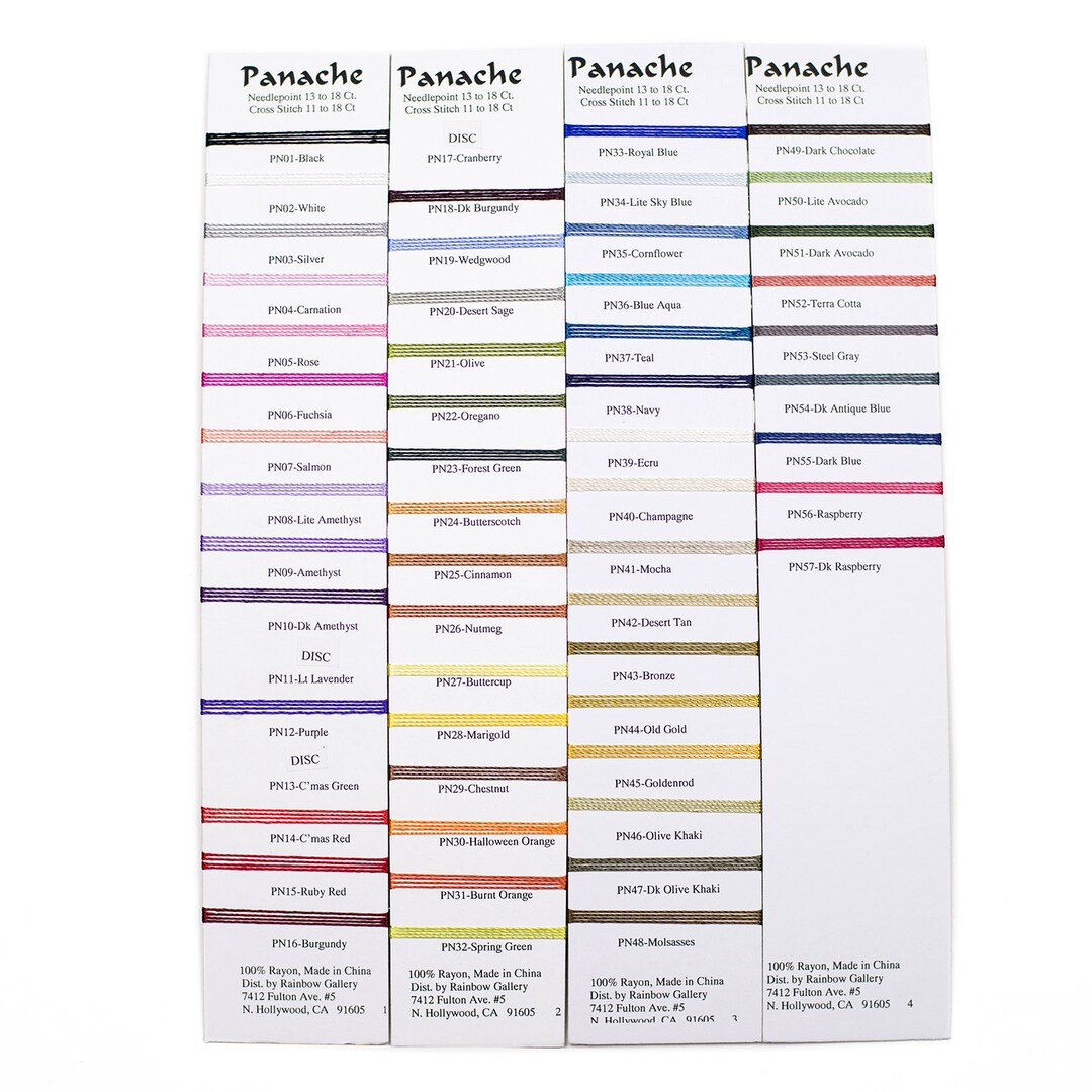 Rainbow Gallery Threads - Panache - PN01-PN57 ** Choose Color** - Etsy