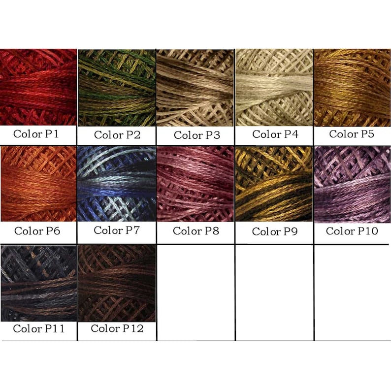 Valdani 3-ply Stranded Floss/variegated - Colors P1 Thru P12 - Etsy